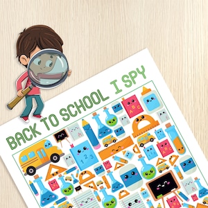 Back to School I Spy, Seek and Find, Look and Find,counting Activity, I ...