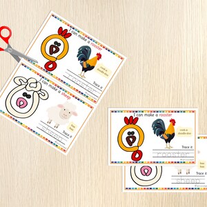 Farm Animals Playdough Mats, 12 Visual Cards, Play Doh, Toddler ...