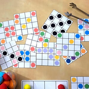 Pom Pom Patterns for Kids – Color Matching Activity for Toddlers – Fine ...