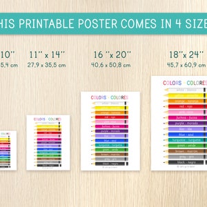English-spanish Colors Poster, Printable Poster, Bilingual Resource ...