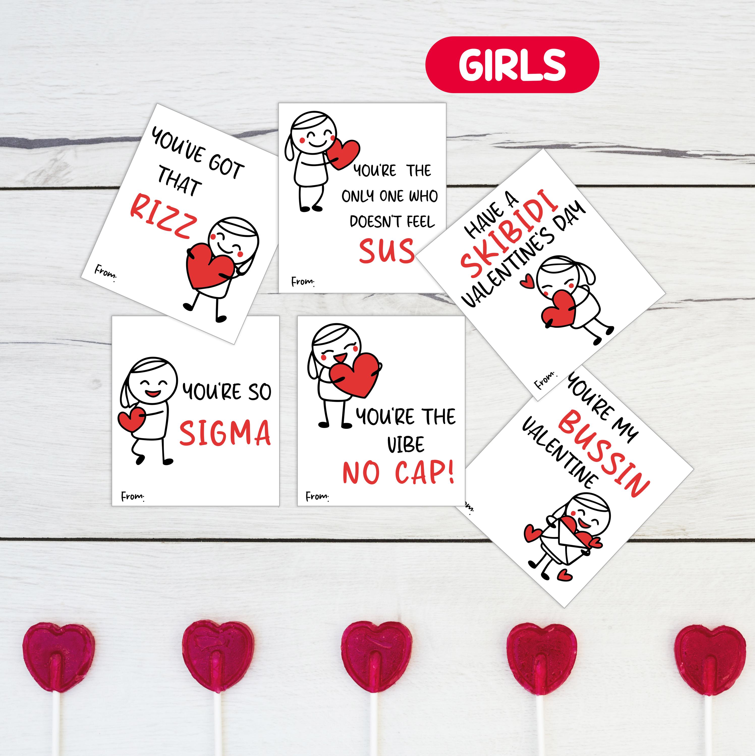 Slang Kids Valentine's Day Cards - Funny Printable Classroom Valentine ...