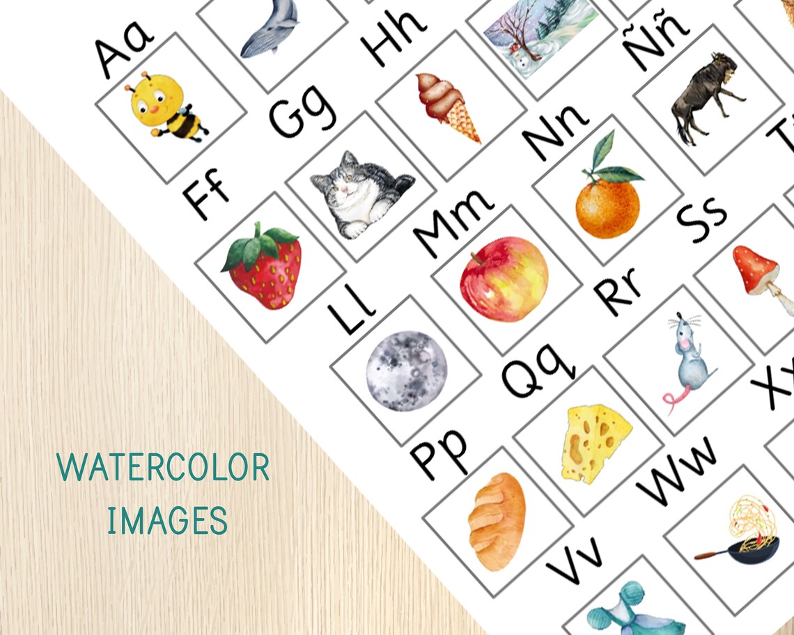 Spanish Alphabet Matching Activity Beginning Sounds Spanish | Etsy