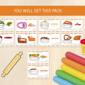 Thanksgiving Feast Playdough Mats, Play Doh Activity, Fall, Autumn ...