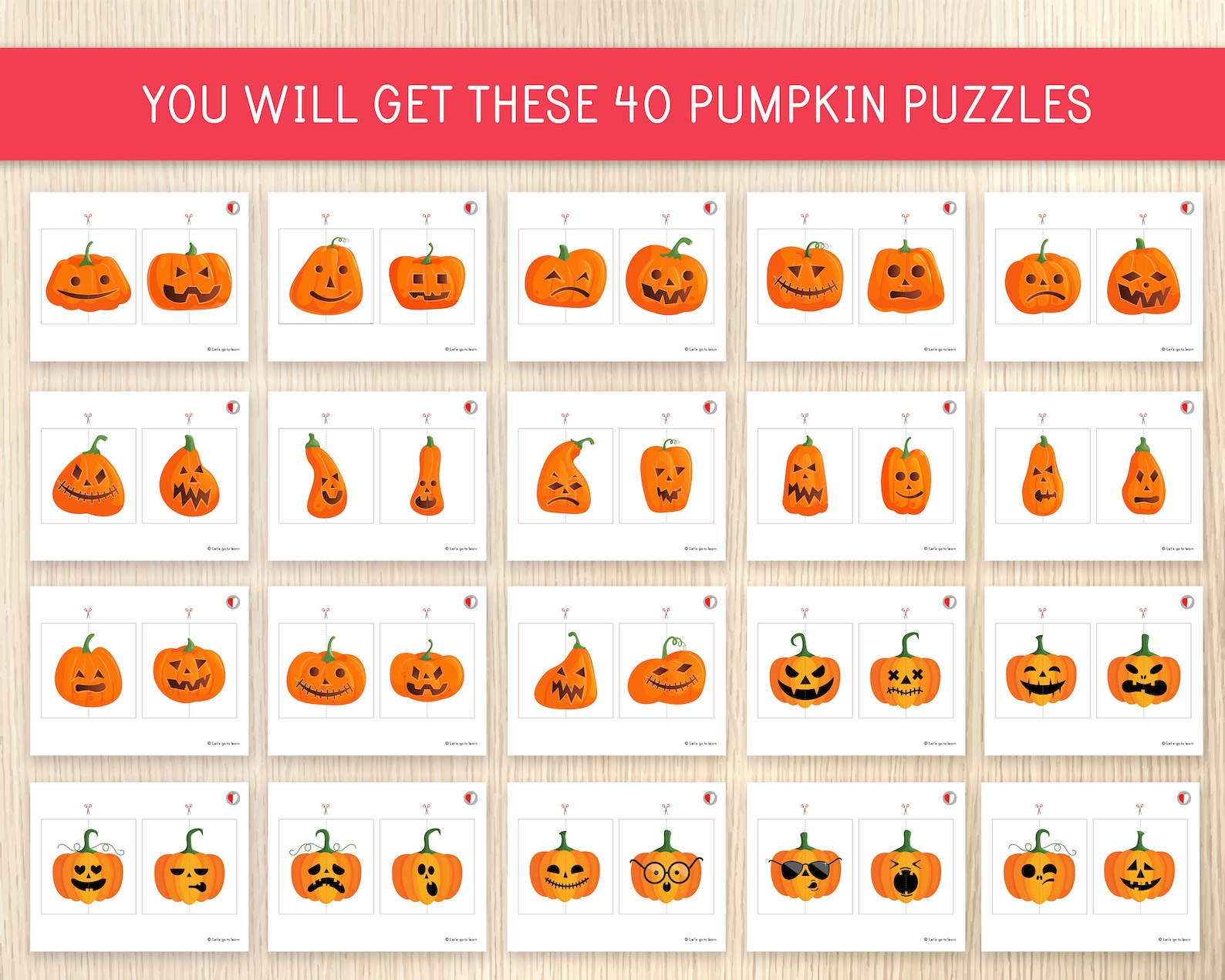 Pumpkin Matching Game Halloween Matching Game Halloween - Etsy