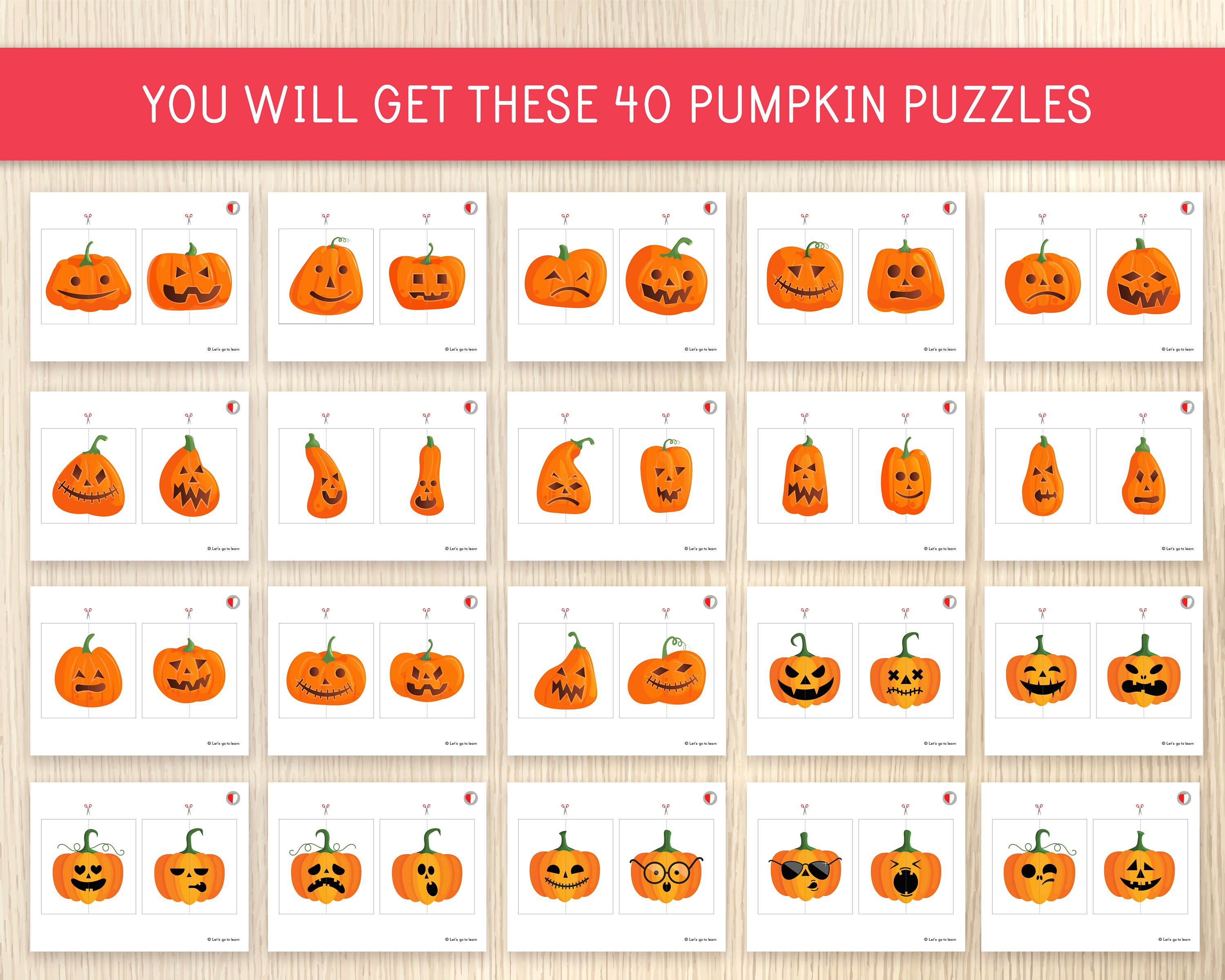 Pumpkin Matching Game Halloween Matching Game Halloween - Etsy