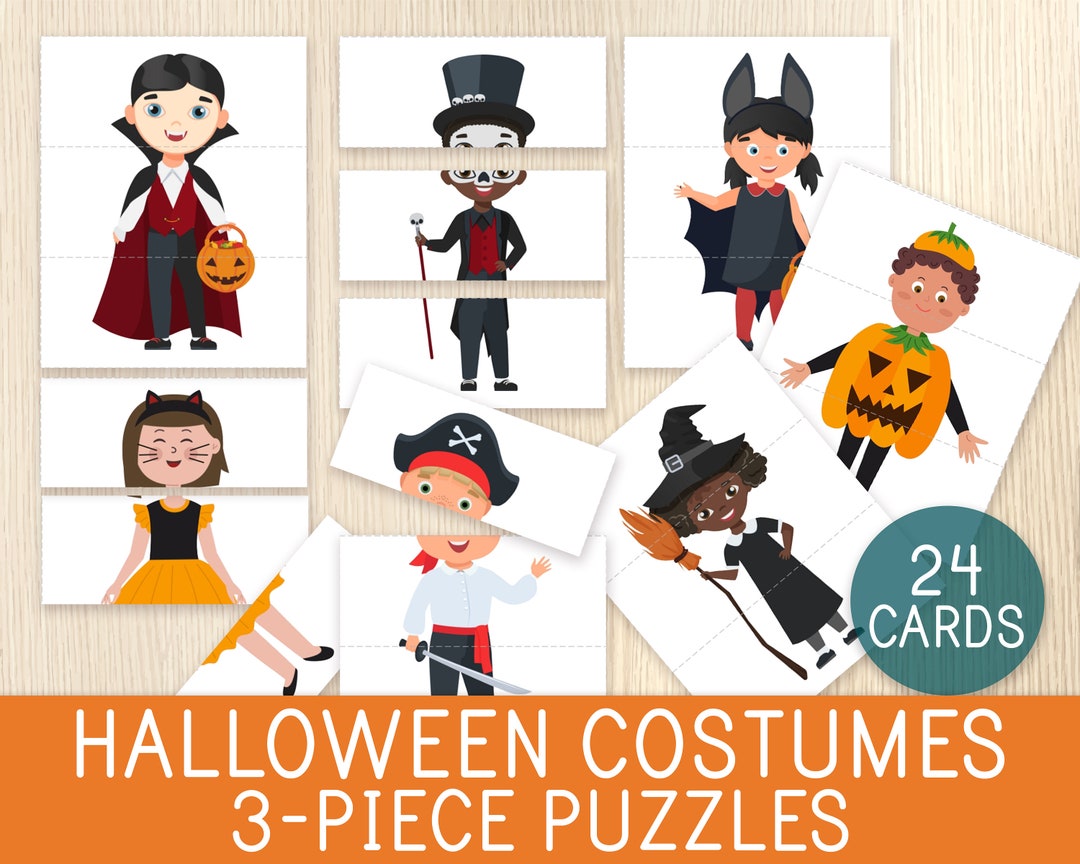 Halloween Costumes Matching Game - Puzzles for Toddler & Preschool ...