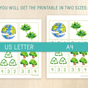 Earth Day Count and Clip Cards, Numbers 1-20, Counting Cards ...
