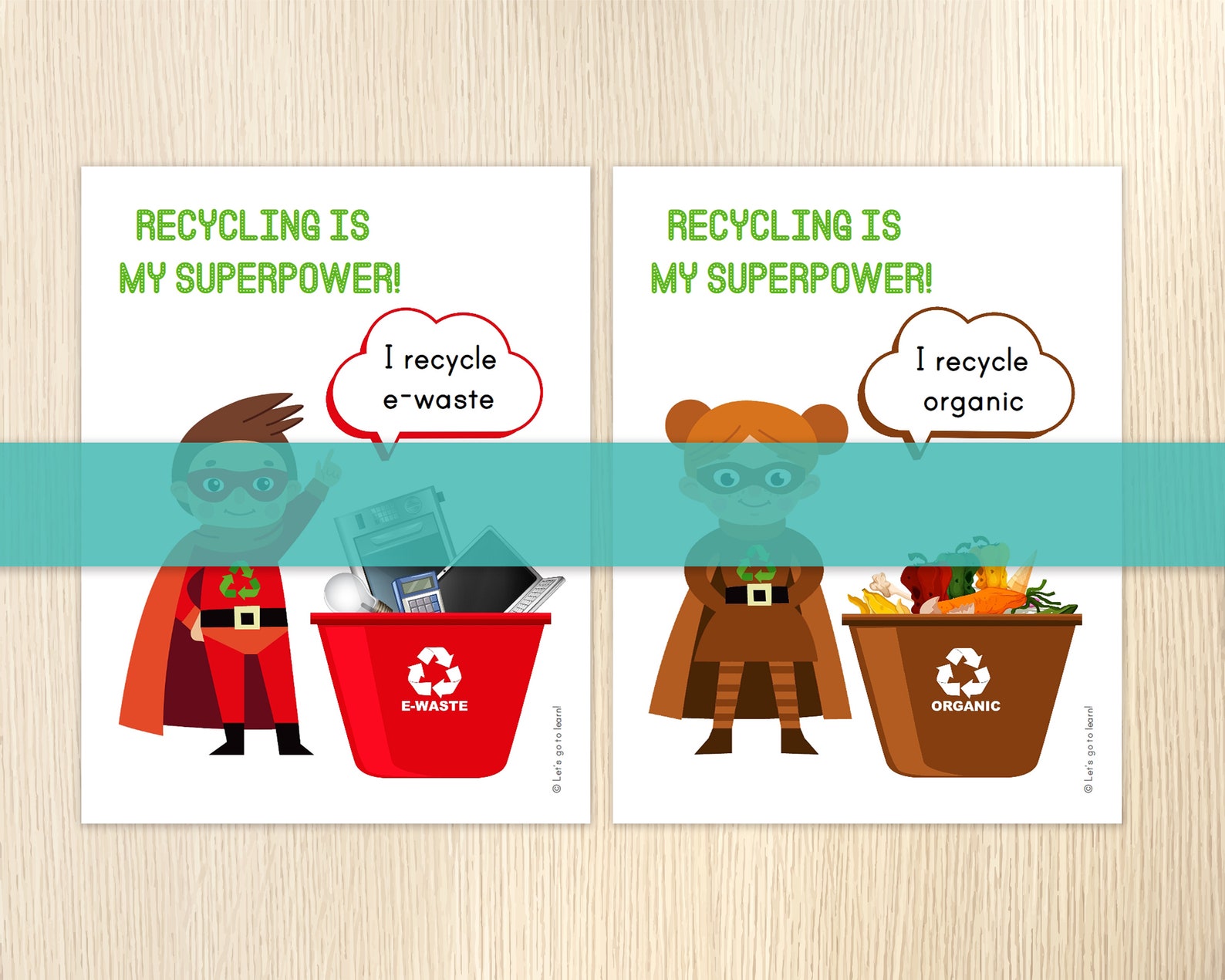 Earth Day Posters - Recycling Heroes - Learn to Recycle - Environment ...
