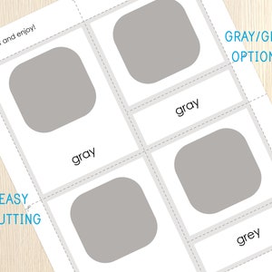 Colors 3-part Cards, Nomenclature Cards, Colors Recognition, Montessori ...