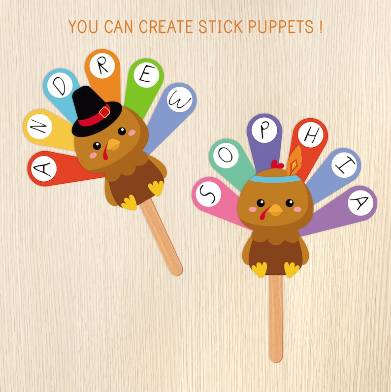 Turkey Name Craft - Thanksgiving Activity for Kids, Fall - Autumn ...