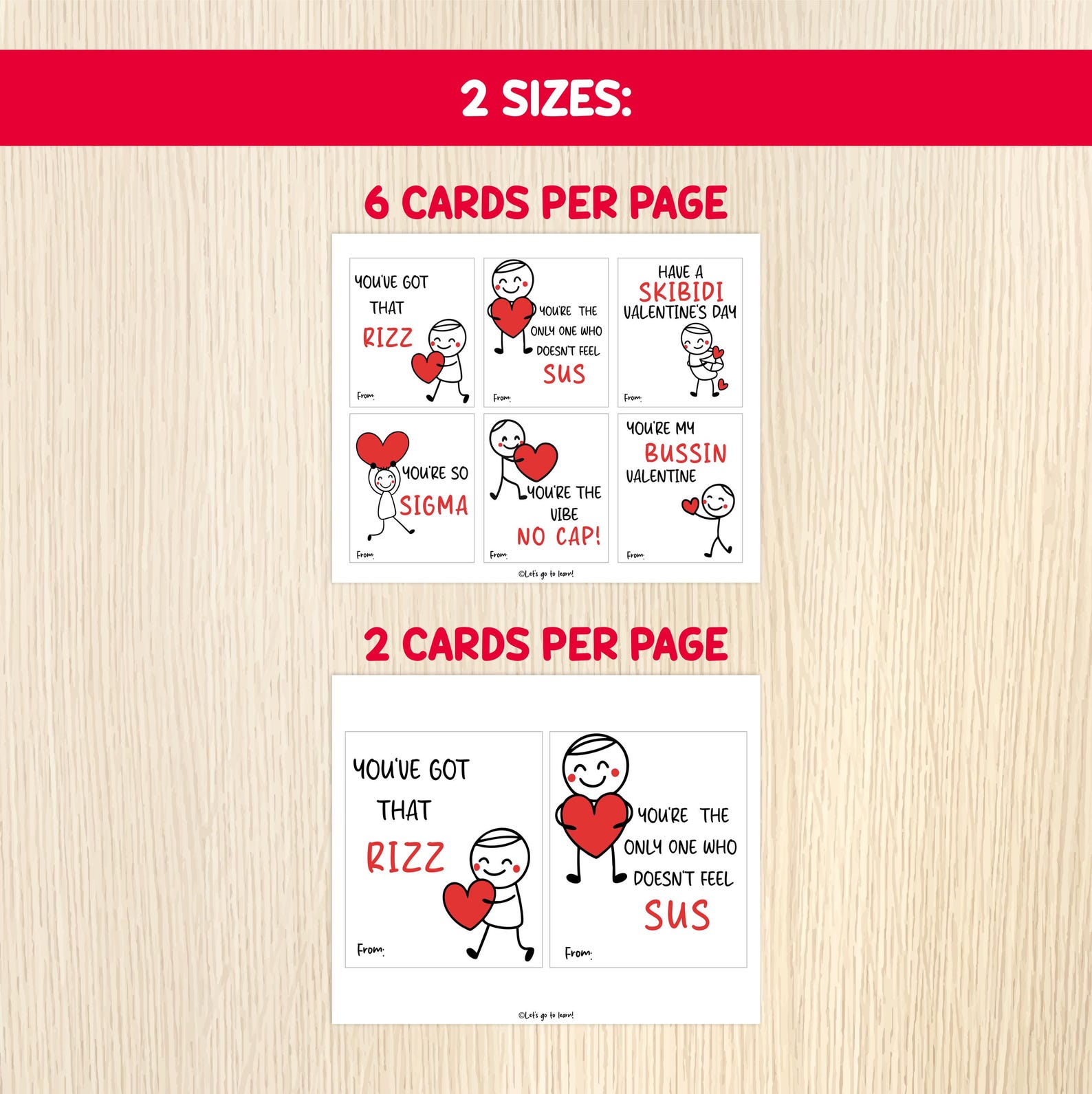 Slang Kids Valentine's Day Cards - Funny Printable Classroom Valentine ...