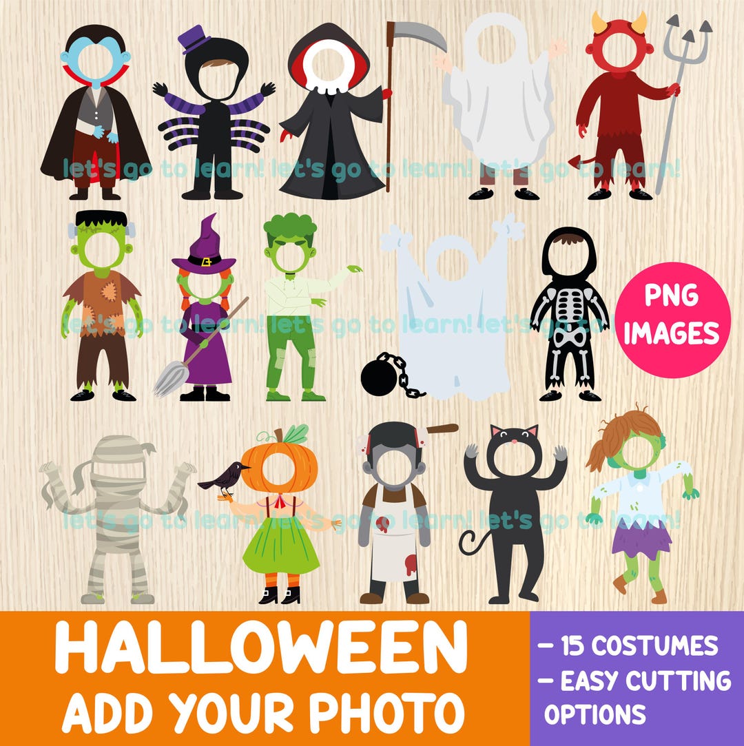 Halloween Add Your Own Photo Picture BUNDLE - Halloween Costume Photo ...