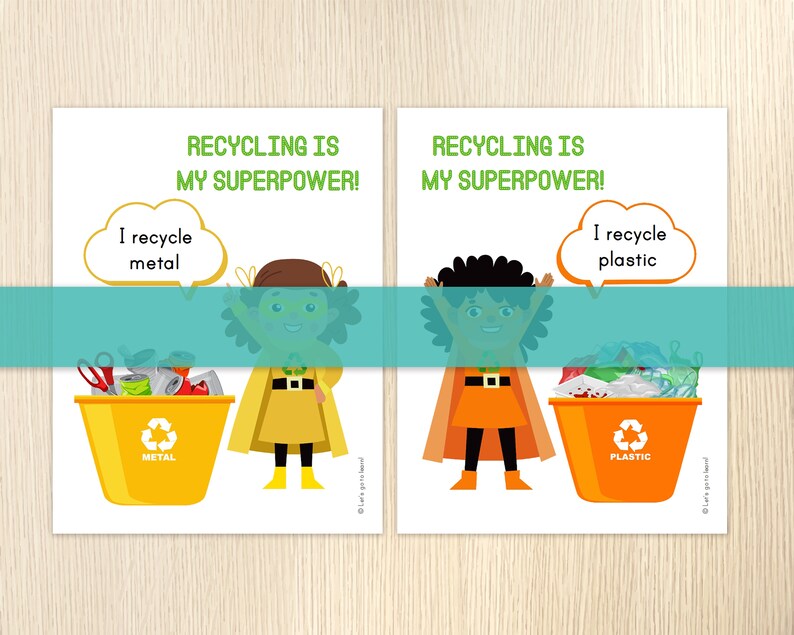 Earth Day Posters - Recycling Heroes - Learn to Recycle - Environment ...