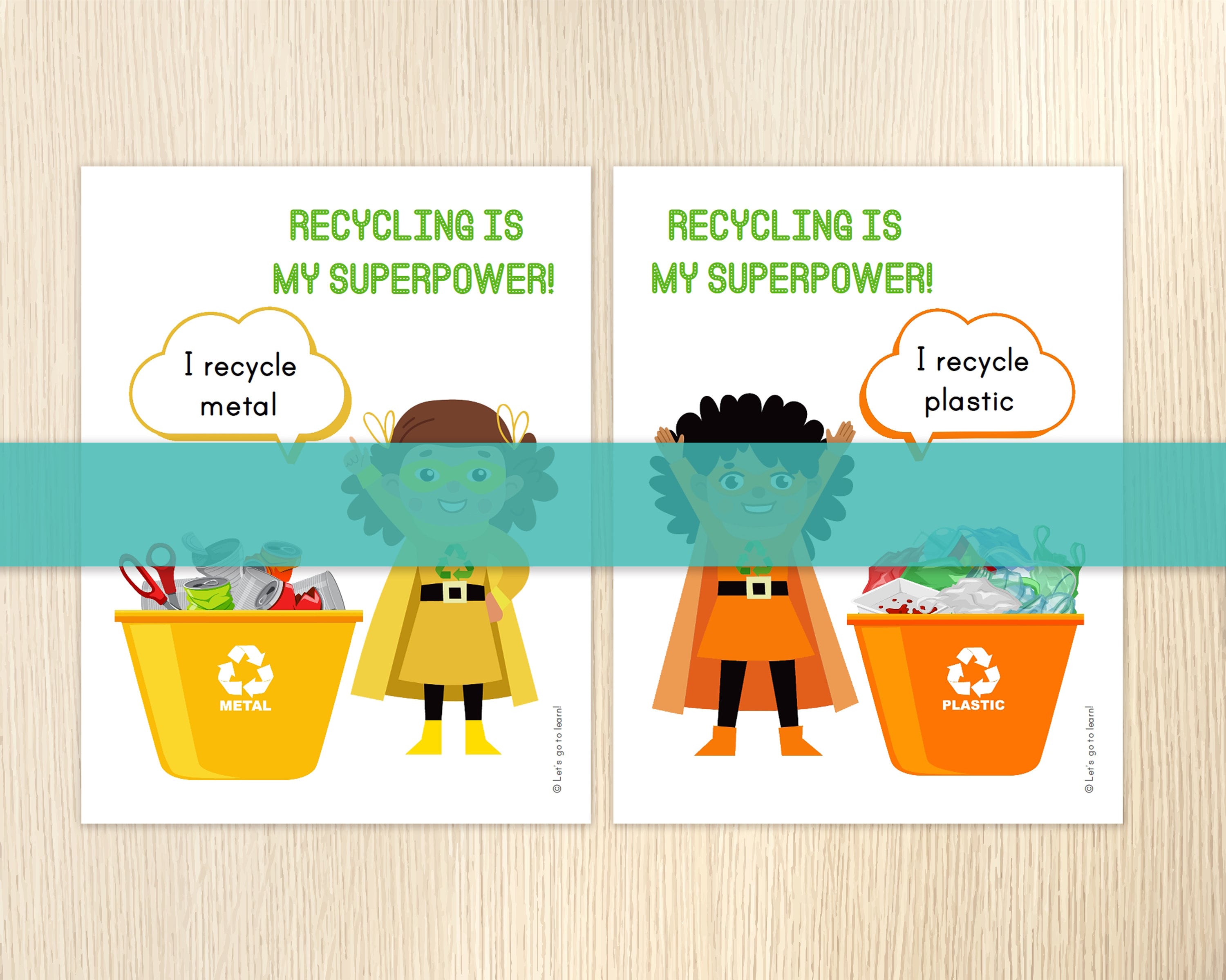 Earth Day Posters - Recycling Heroes - Learn to Recycle - Environment ...