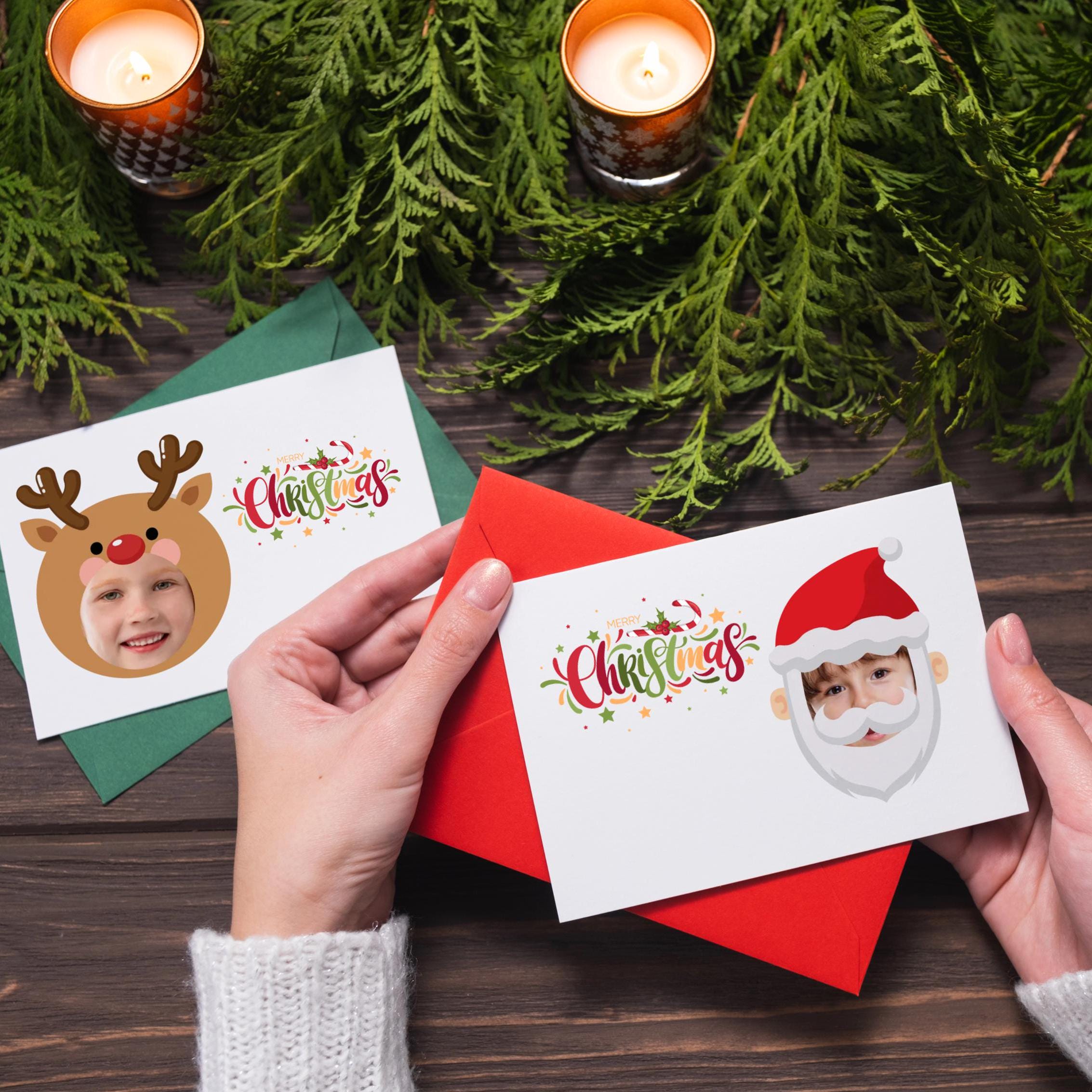 Christmas Add Your Own Photo Face BUNDLE - Cute Christmas Characters ...
