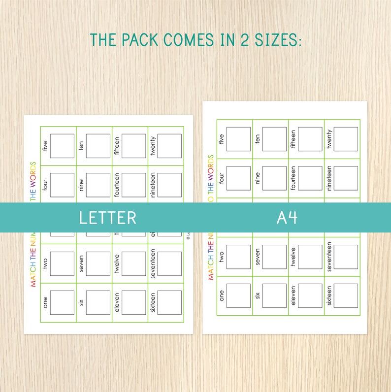 Number Matching Game, Numbers 1-20, Numbers Worksheet, Math Centers ...