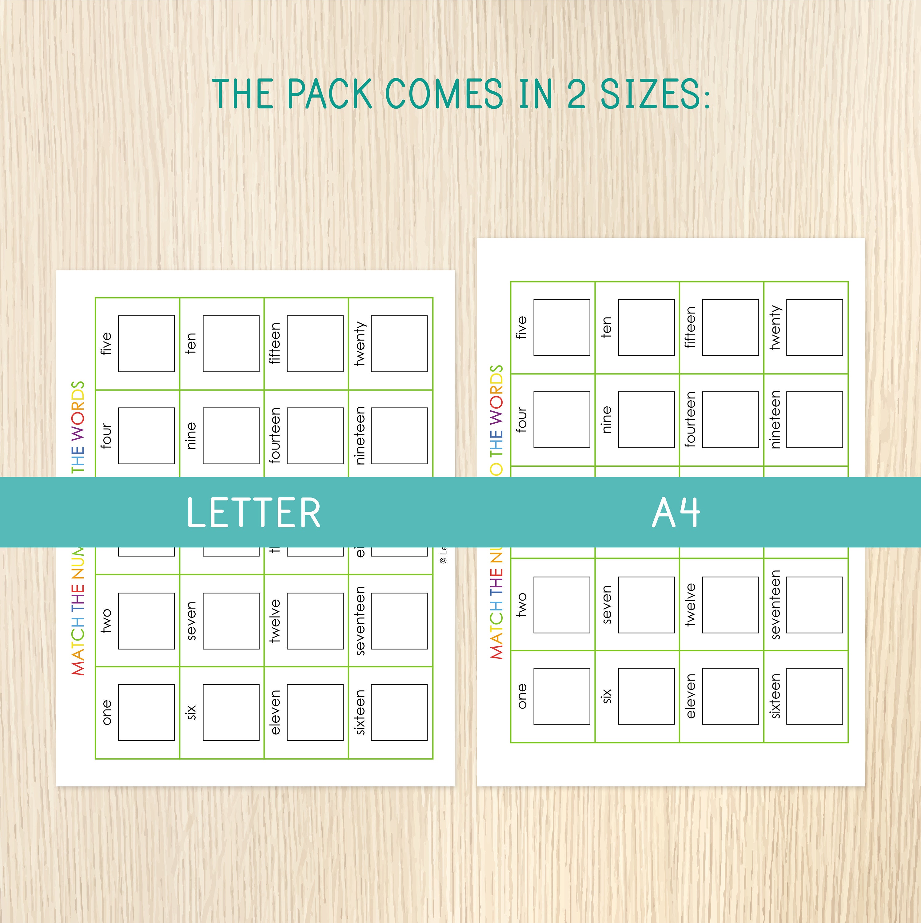Number Matching Game, Numbers 1-20, Numbers Worksheet, Math Centers ...