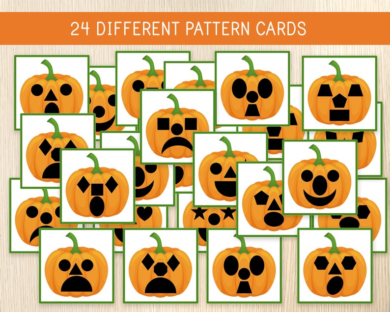 Build a Jack-o' Lantern Shapes Matching Activity - Etsy