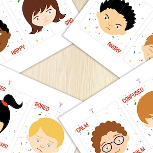 Emotion Puzzles, Matching Games, Feelings, Toddlers, Preschool Activity ...