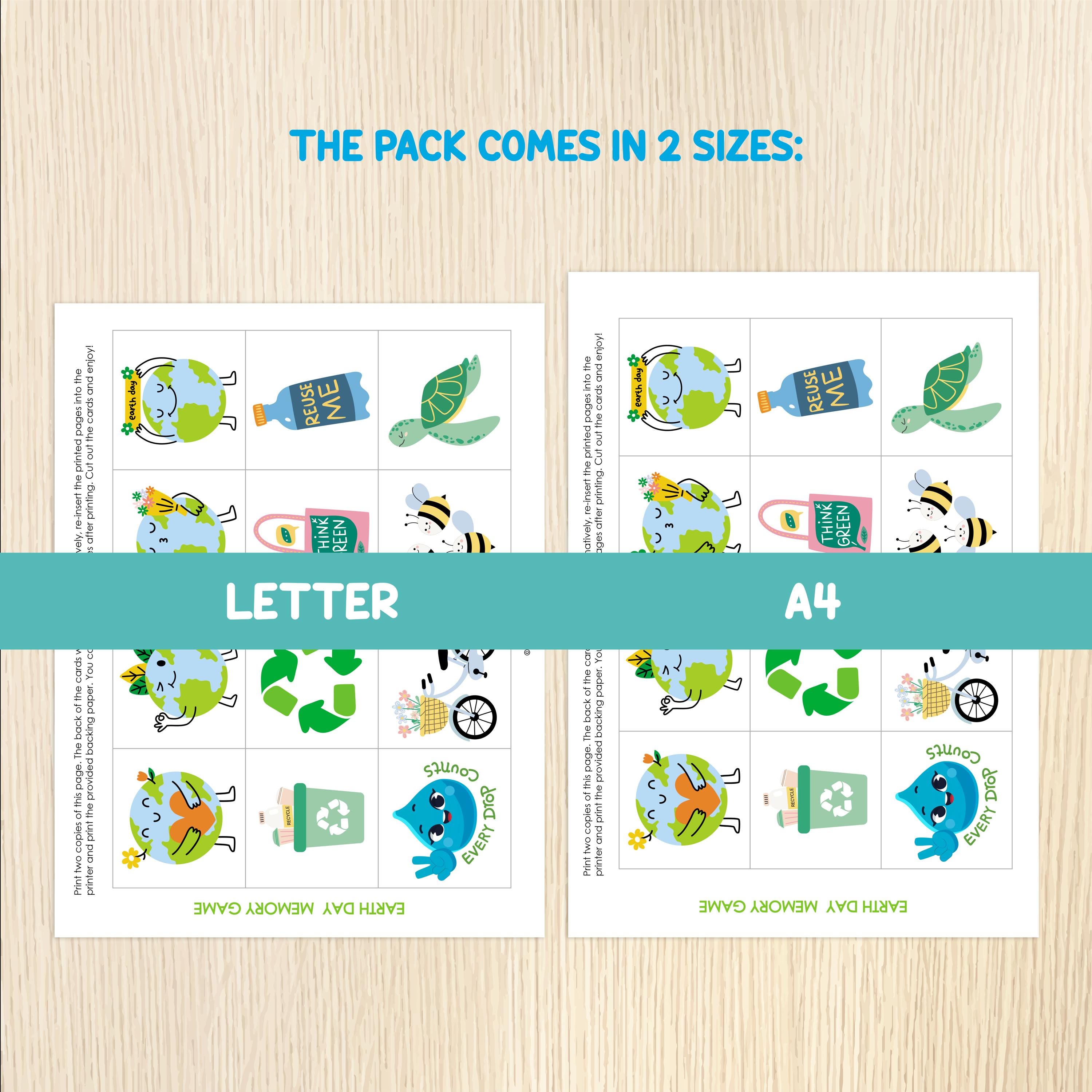 Earth Day Memory Game - Matching Activity for Kids - Classroom or ...
