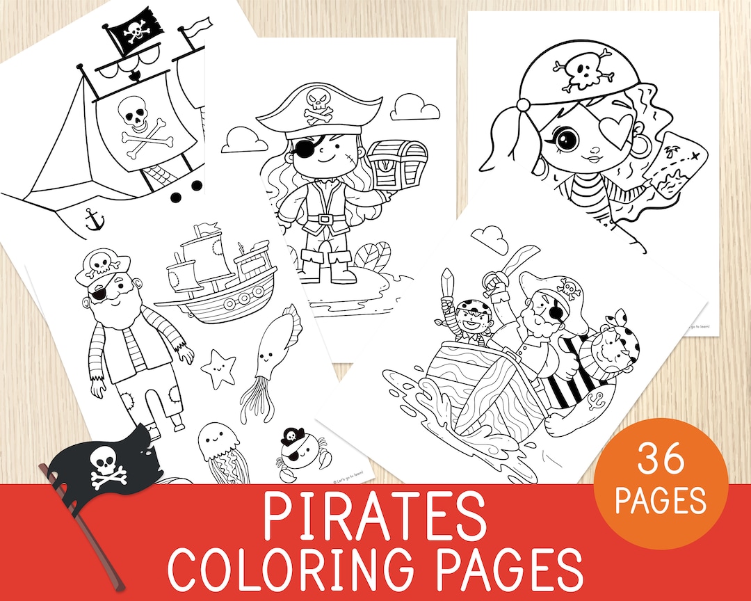 Pirates Coloring Pages, Pirates Birthday Party Activity, Coloring ...