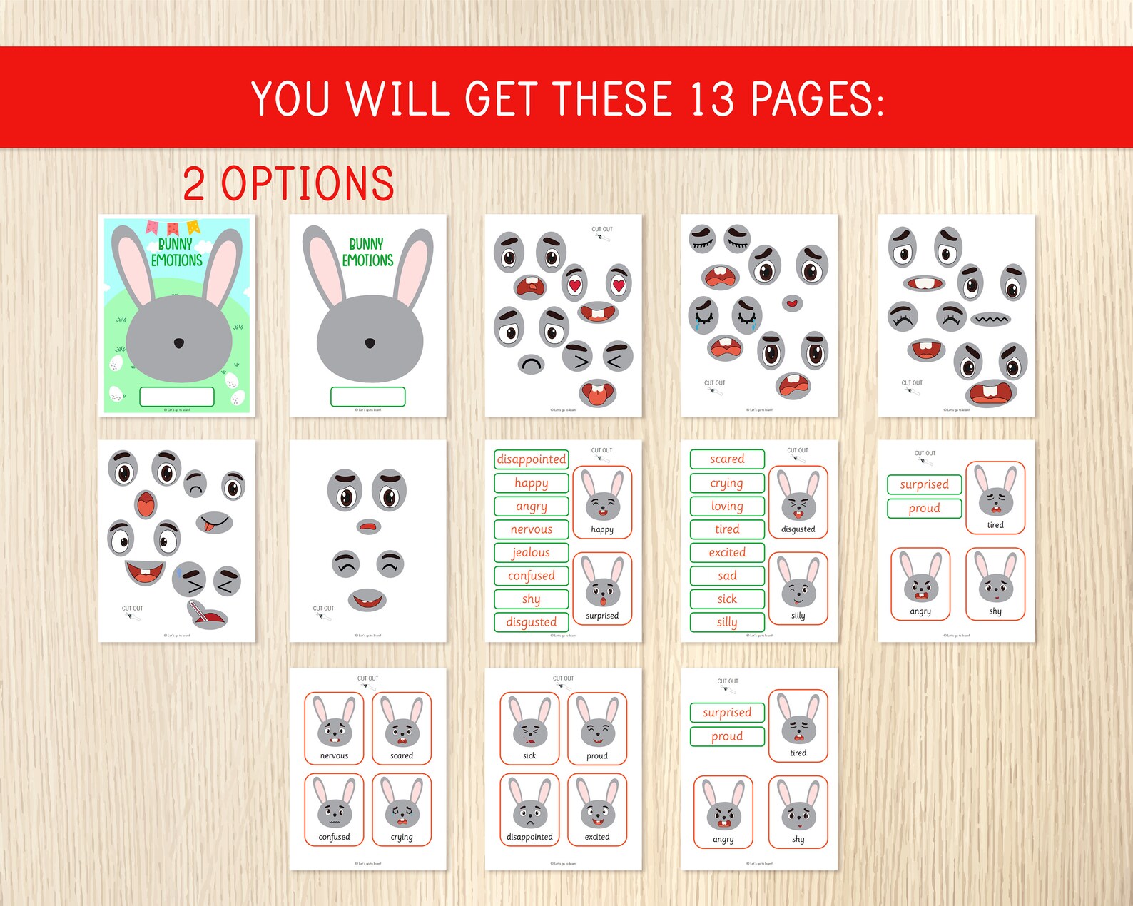 Emotions for Kids - Bunny Emotions Activity - Rabbit Feelings ...