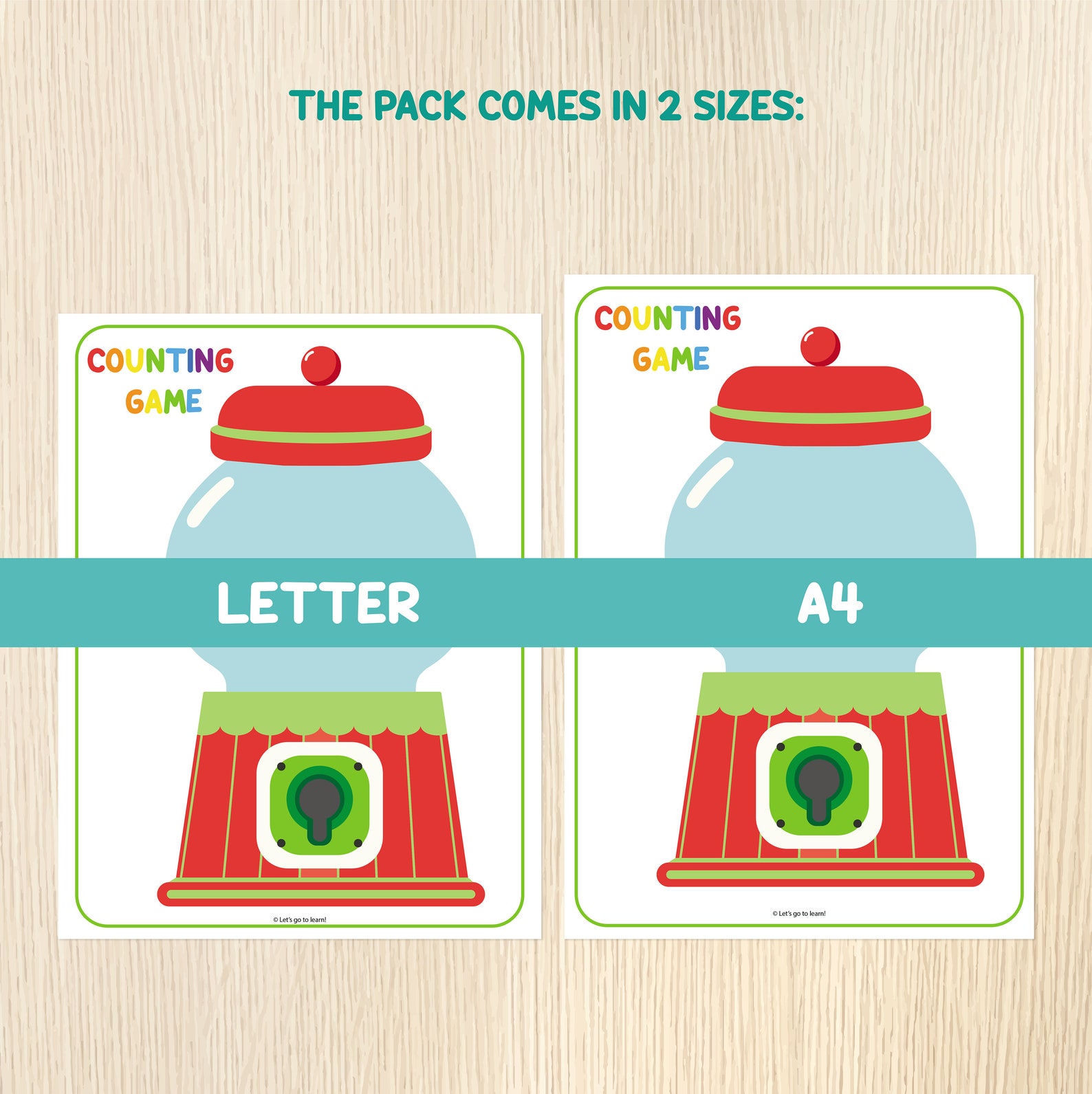 Gumball Machine Counting Game, Counting Activity, Numbers, Preschool ...