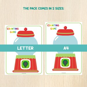 Gumball Machine Counting Game, Counting Activity, Numbers, Preschool ...