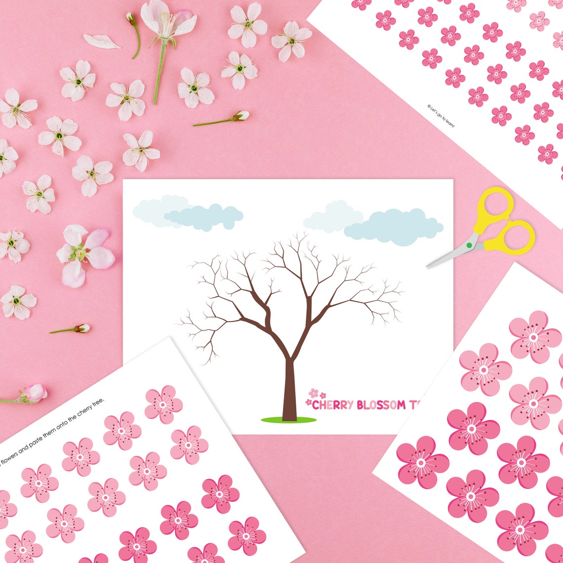 Spring Craft for Kids - Cherry Blossom Tree Craft - Cut & Paste ...