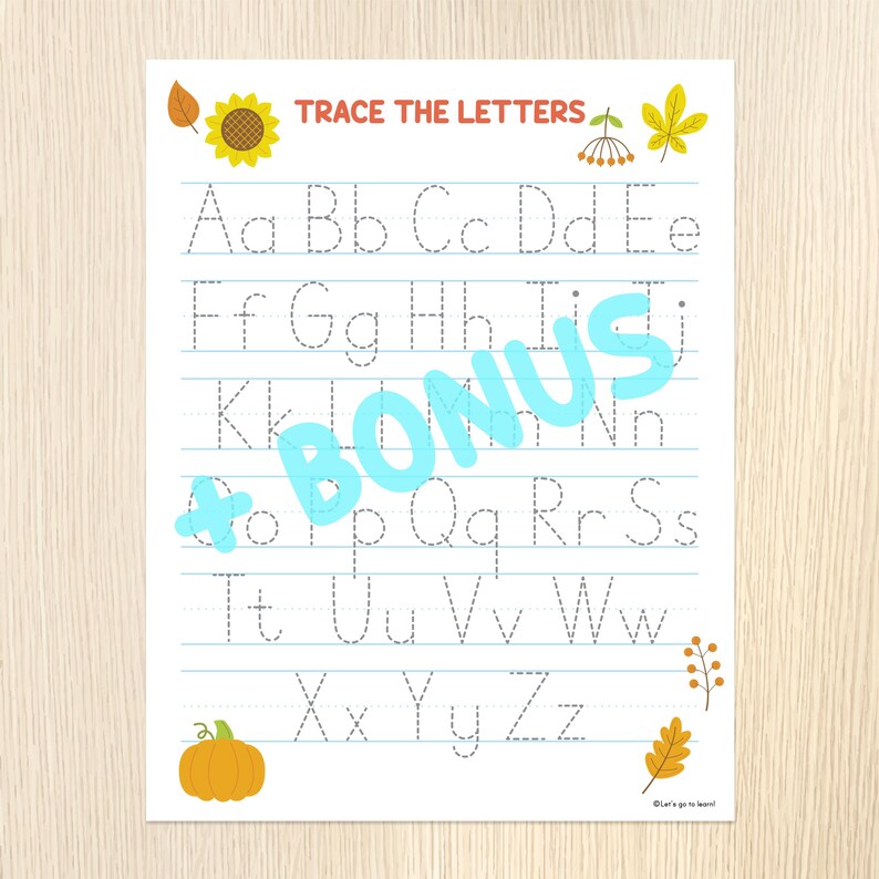 Leaf Letter Matching Game for Kids - Fall Alphabet Puzzle - Upper ...