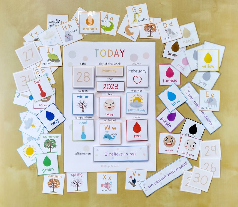 Daily Morning Board, Circle Time Calendar, Preschool & Kindergarten ...