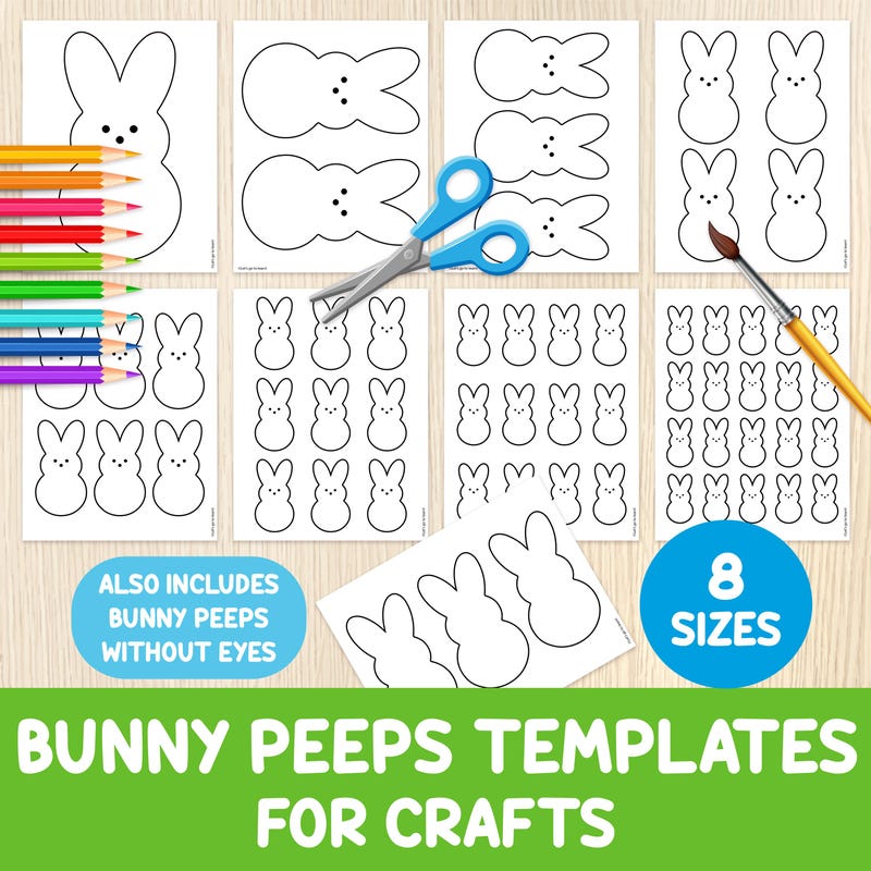 Peeps Cut Out Template - Etsy