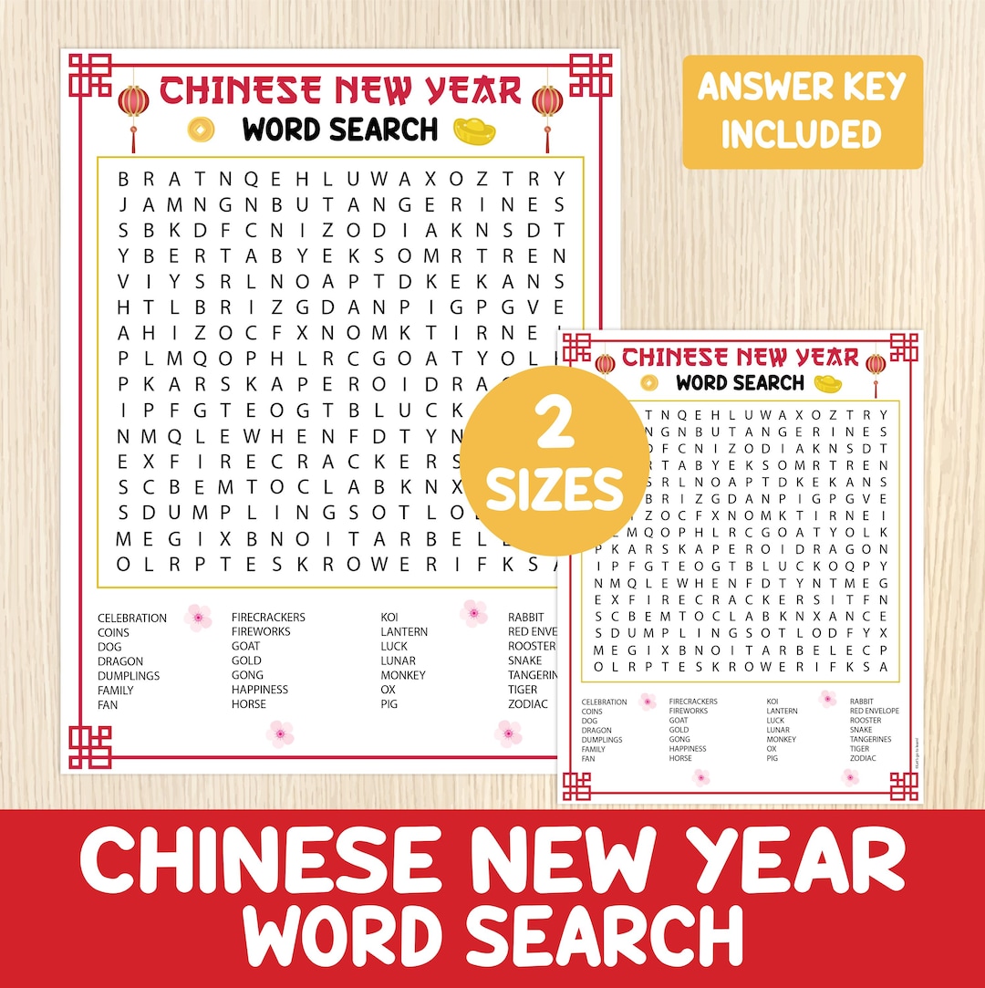 Chinese New Year Word Search Game - Fun Family Lunar New Year Activity ...