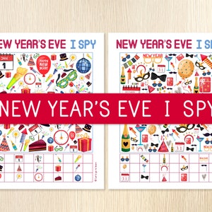 New Year's Eve I Spy Printable Games, End of the Year Games, Look and ...