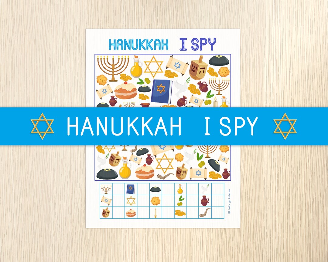 Hanukkah I Spy, Seek and Find, Look & Find, Counting Activity, I Spy ...