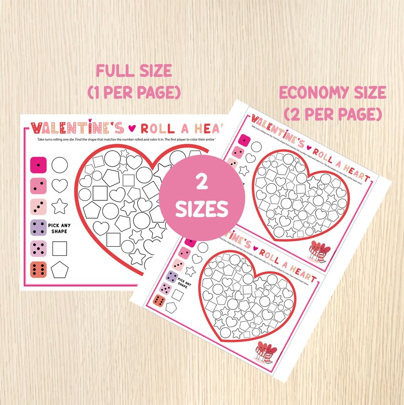 Valentine's Day Roll a Heart Game - Valentine's Day Activity - Dice ...