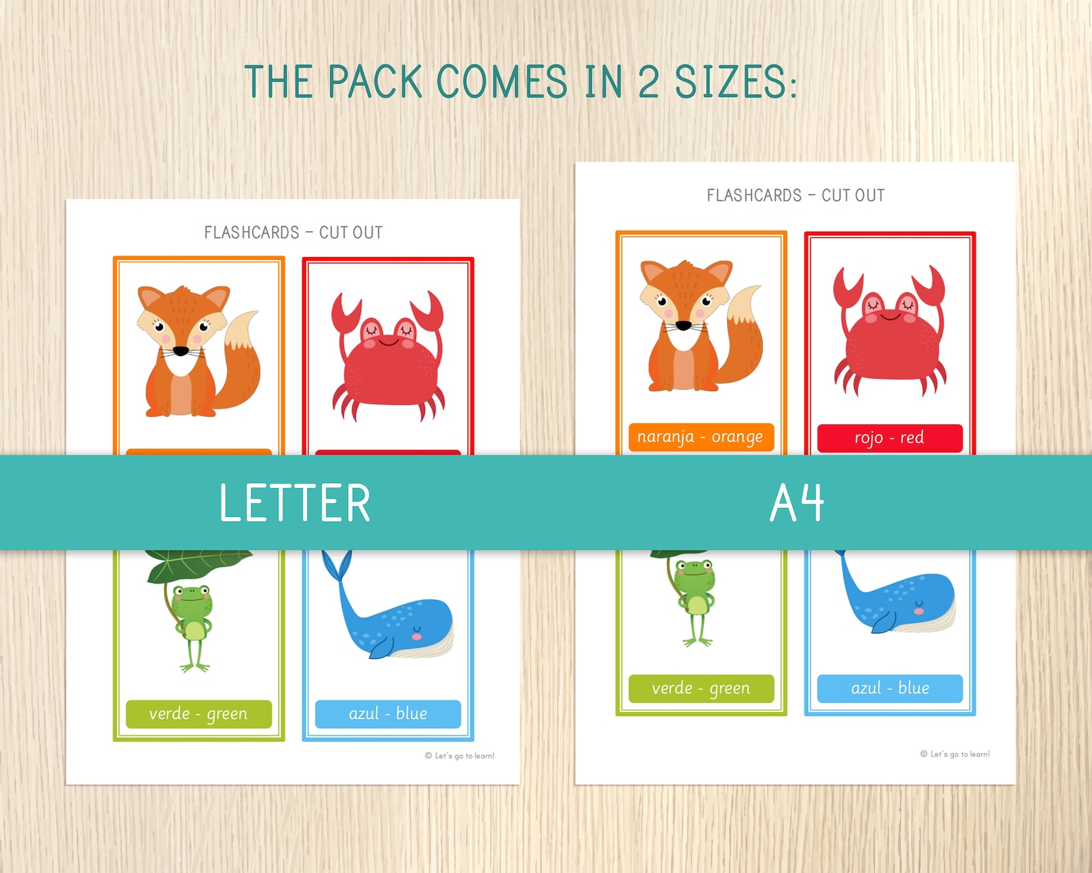 Colors Flashcards and Posters, Spanish and English, Bilingual Education ...