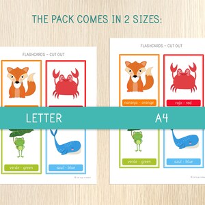 Colors Flashcards and Posters - Spanish and English - Bilingual ...