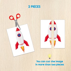 Rocket Matching Game, Space Matching Activity, Toddler & Preschool ...