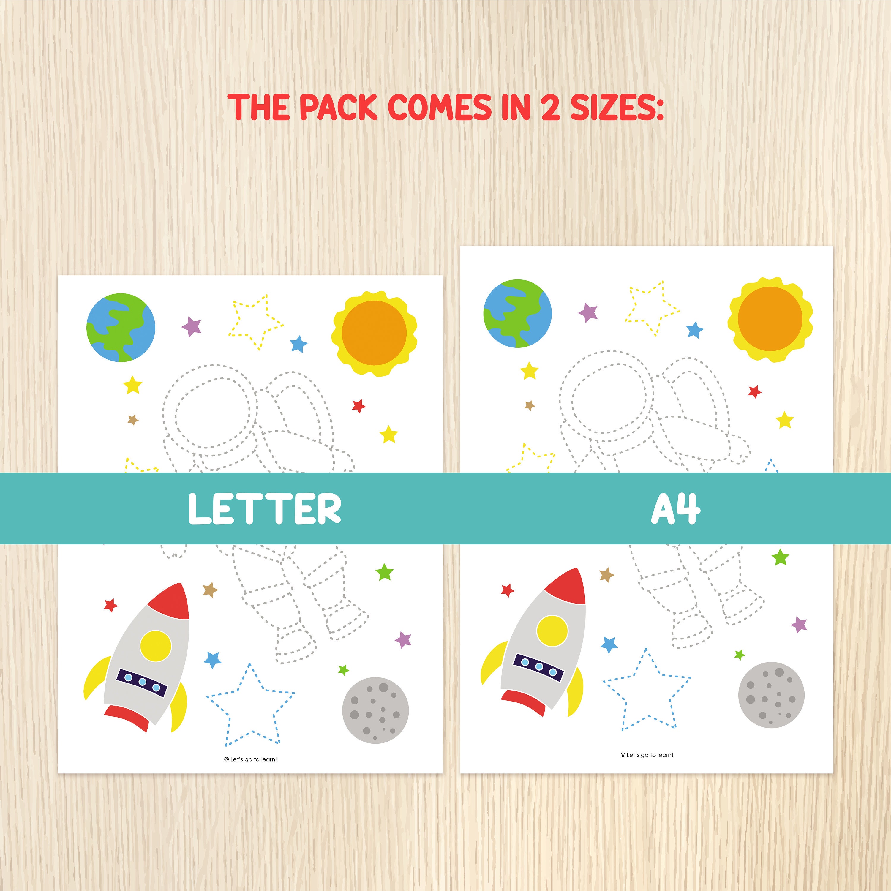 Tracing Practice, Space Themed, Pre-writing Worksheets, Line Tracing ...