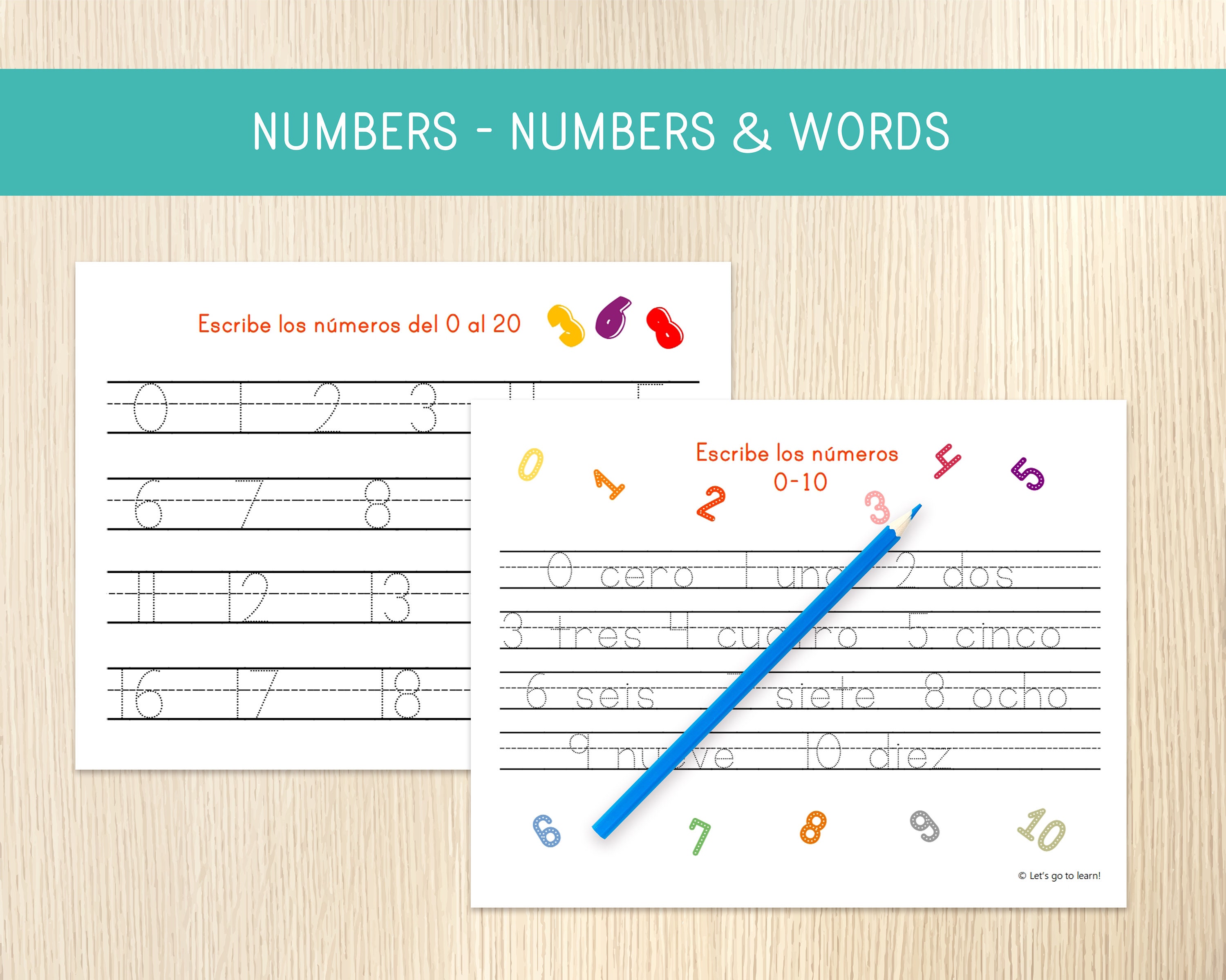 Tracing Worksheets in SPANISH, Handwriting Practice, Spanish Vocabulary ...