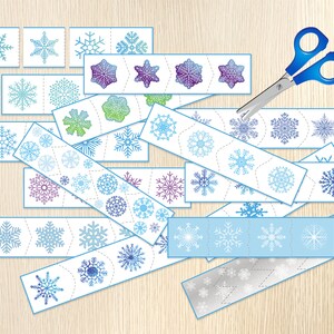 Snowflakes Scissor Skills, Winter Cutting Practice, Winter Cutting ...