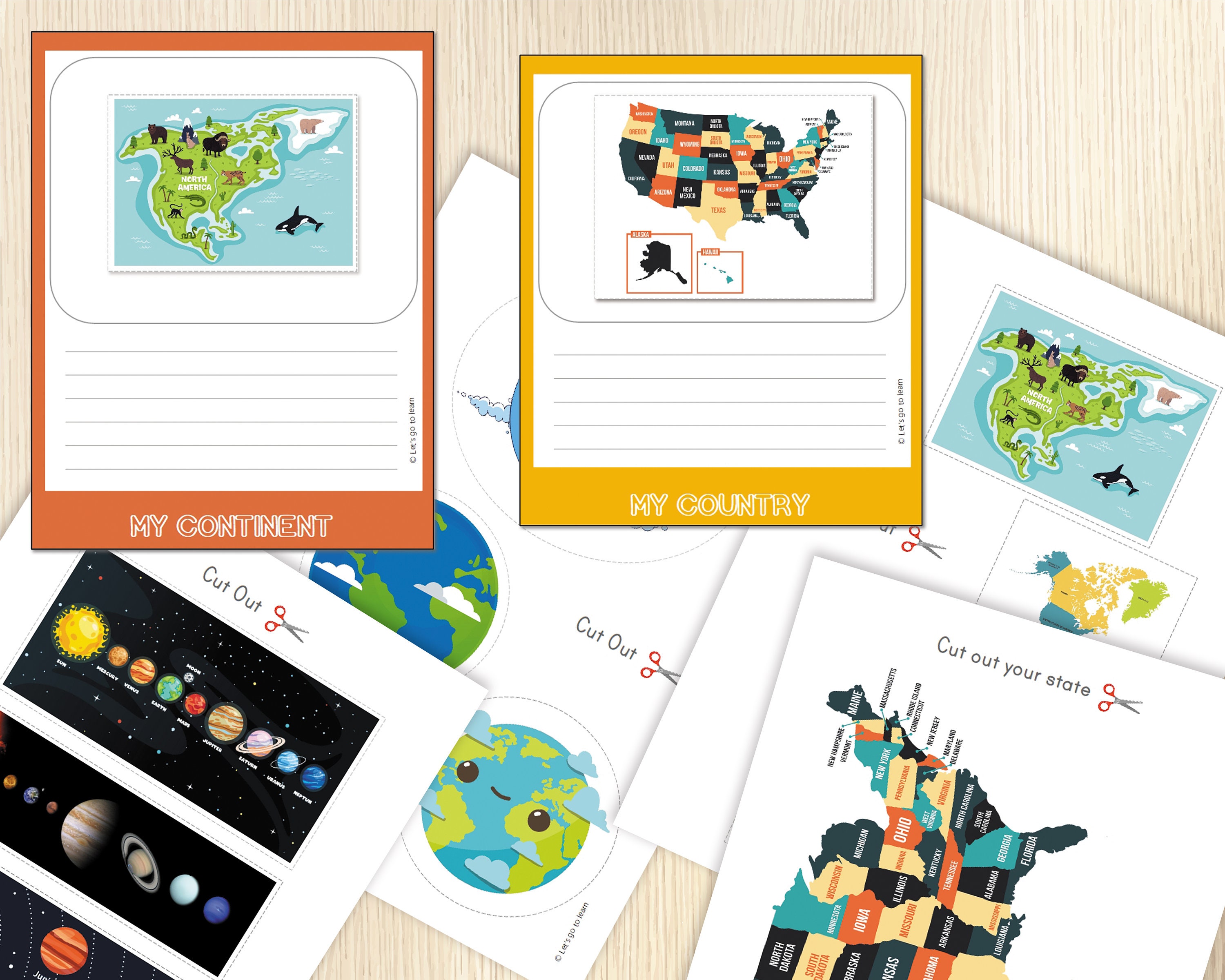 My Place in the World Geography Flip Book Fun Project - Etsy