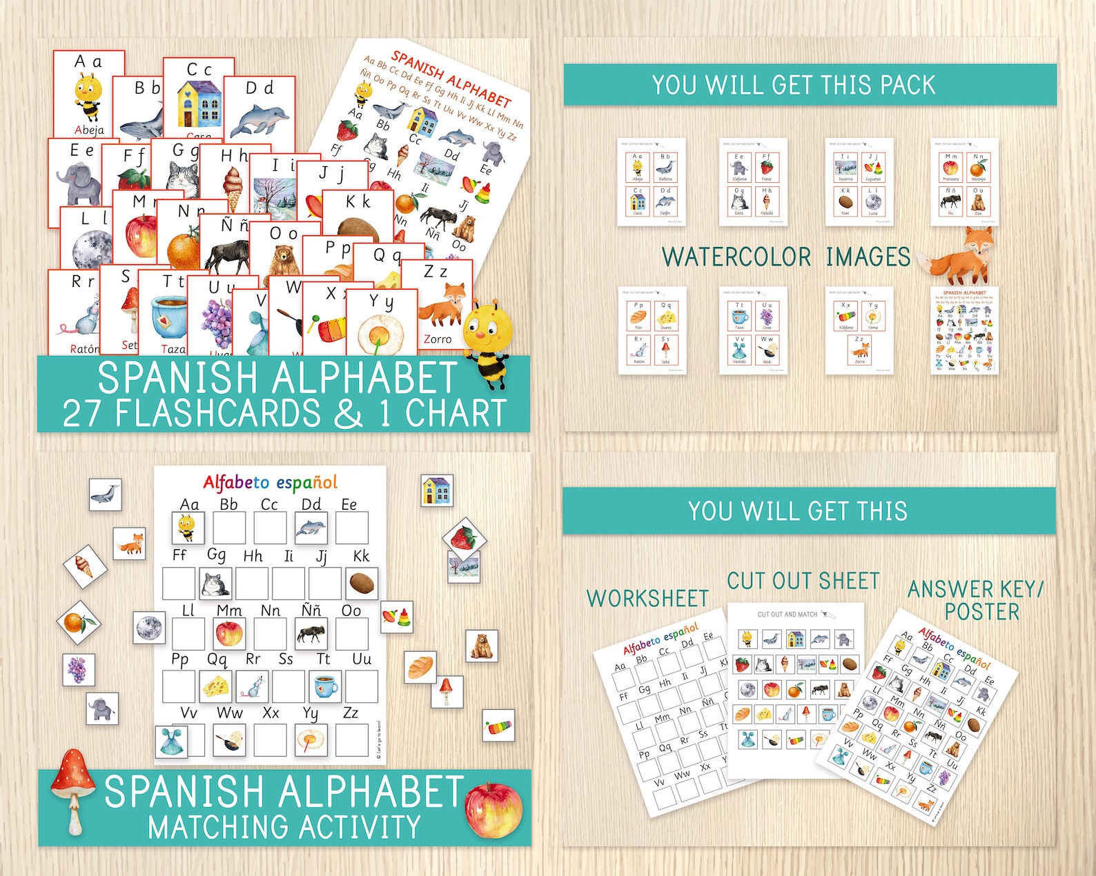 Spanish MEGA BUNDLE Spanish Worksheets Flashcards Calendar - Etsy