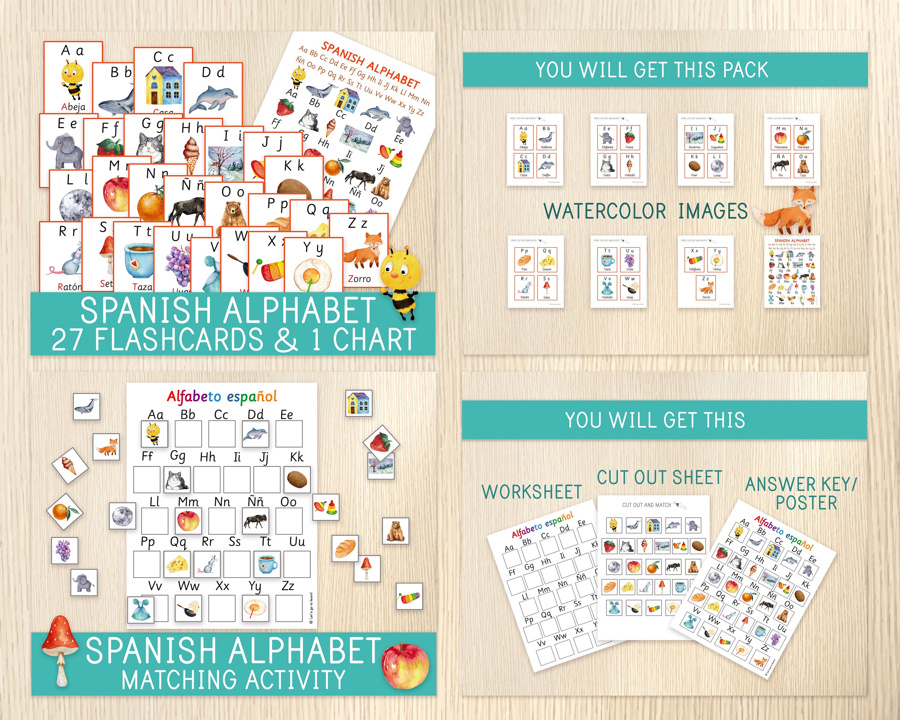Spanish MEGA BUNDLE - Spanish Worksheets - Flashcards, Calendar ...