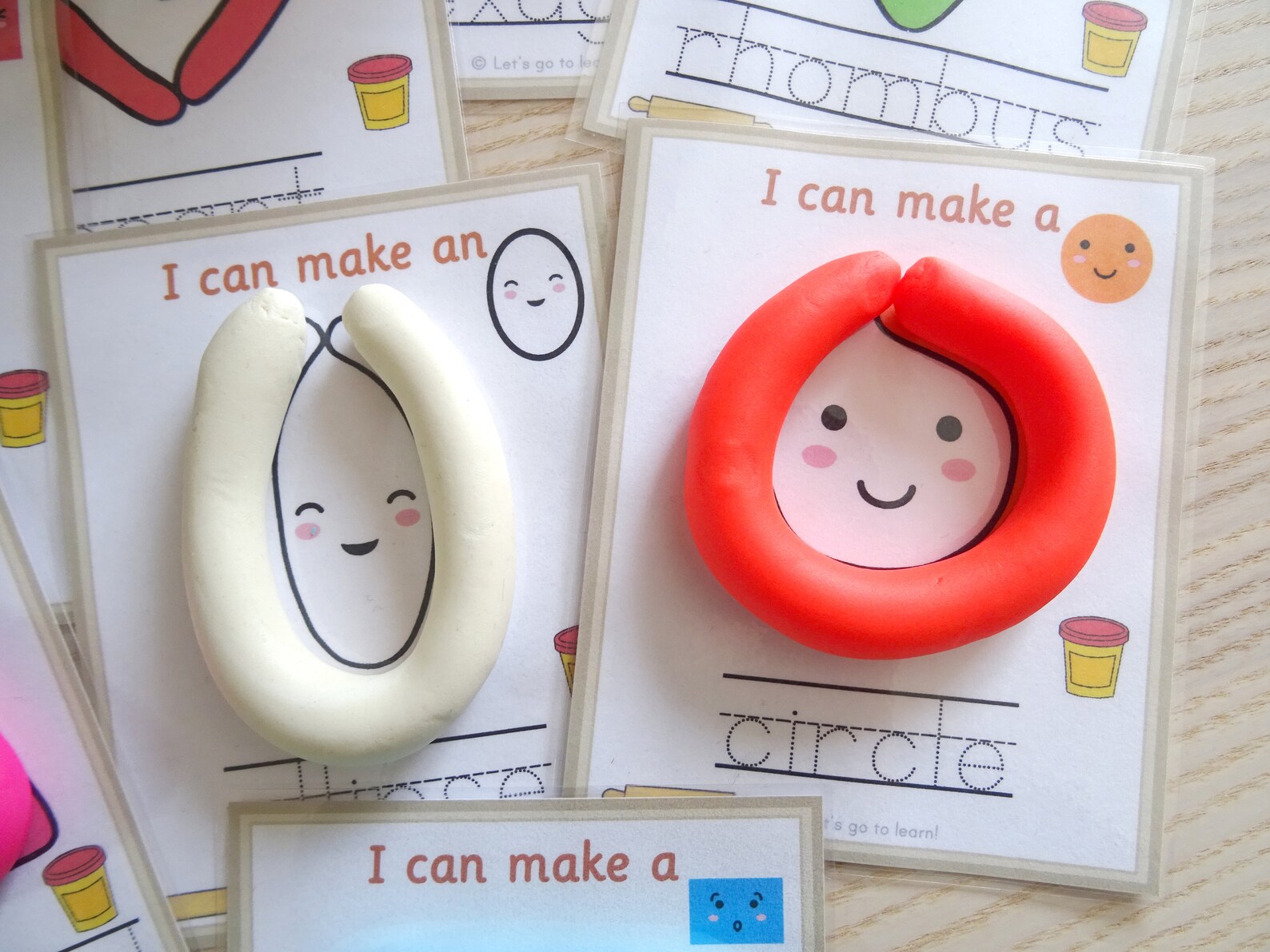 Shapes Play Dough Mats, 14 Visual Cards, Play Doh, Toddler Activity ...