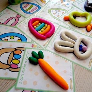 Easter Play Dough Mats, 14 Visual Cards, Play Doh, Toddler Activity ...