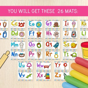 Alphabet Playdough Mats, Play Doh Activity, ABC Tracing Practice ...