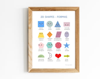 A4 Laminated NEW 2D and 3D Shapes Geometric Maths Educational - Etsy Israel