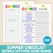 Printable Editable SUMMER Daily Checklist for Kids, Chore Chart ...
